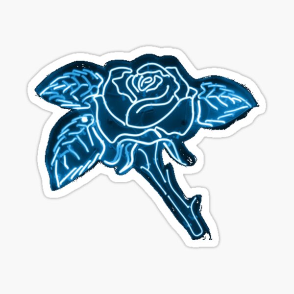 Neon Rose Stickers | Redbubble