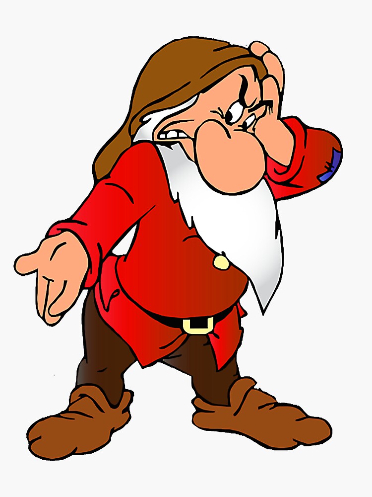 "Grumpy dwarf" Sticker for Sale by ToonsWorld68 | Redbubble