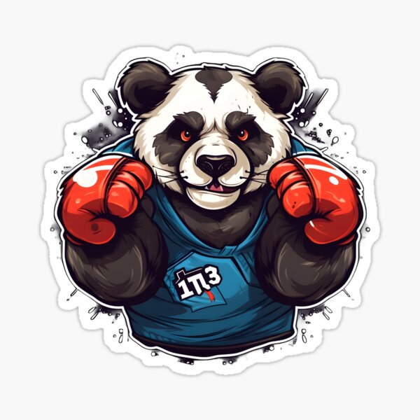 "Panda boxing champion 2" Sticker by TheSoreStore | Redbubble