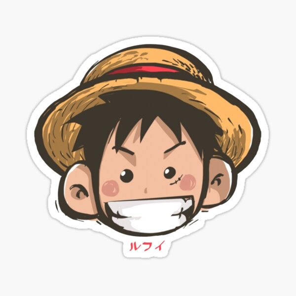 "One Piece Luffy" Sticker for Sale by kobmamba | Redbubble