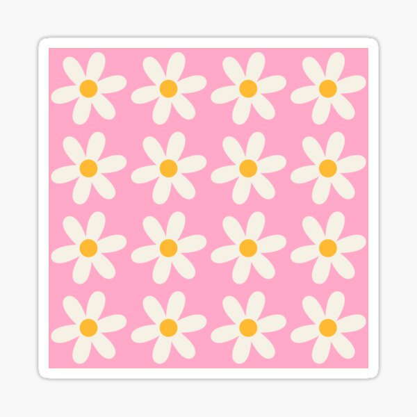 "Pink Daisy Design" Sticker by kfred185 | Redbubble