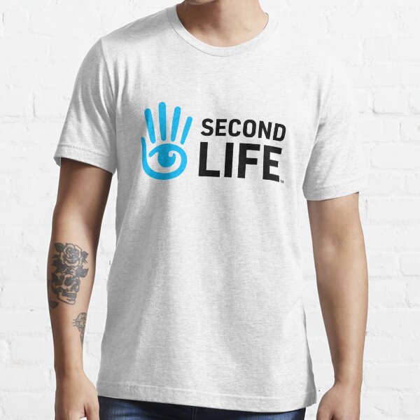 "Second Life Logo Black Font" Essential T-Shirt for Sale by The ...