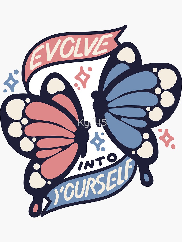 "Transgender Memes - Butterfly" Sticker for Sale by Kyri45 | Redbubble