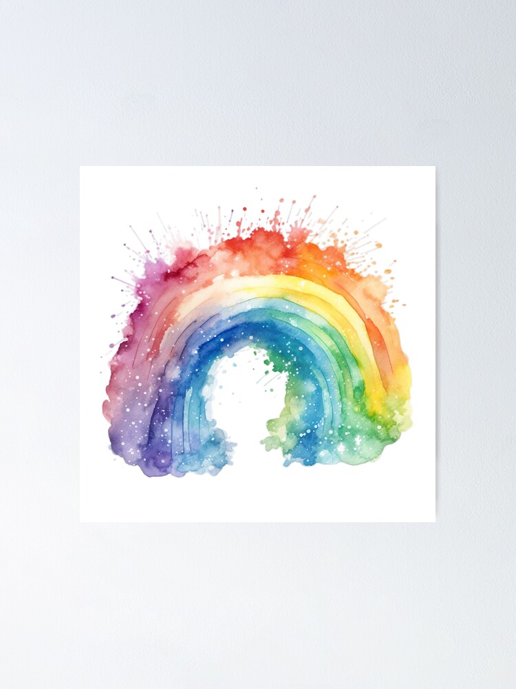 "Watercolor rainbow" Poster for Sale by Unicorn-valley | Redbubble