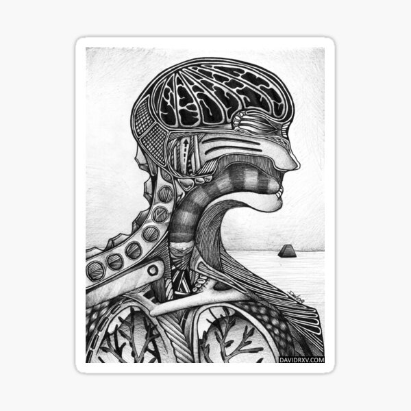 "Biomechanical Autopsy" Sticker by davidrxv | Redbubble