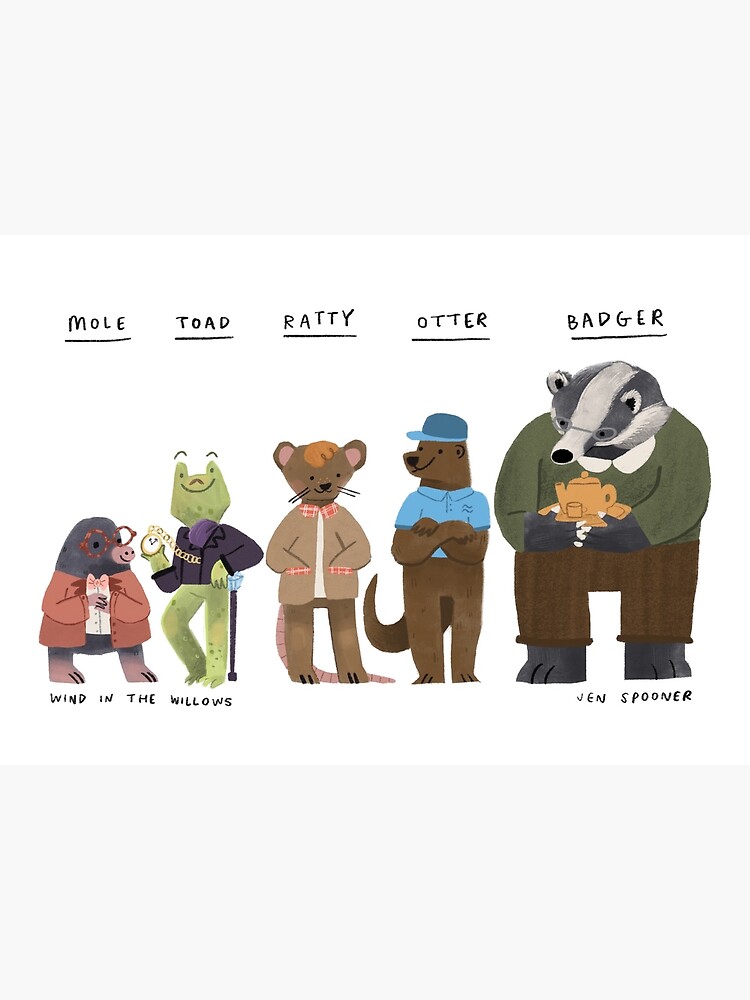 "Wind in the Willows Characters" Poster for Sale by jmsillustration ...