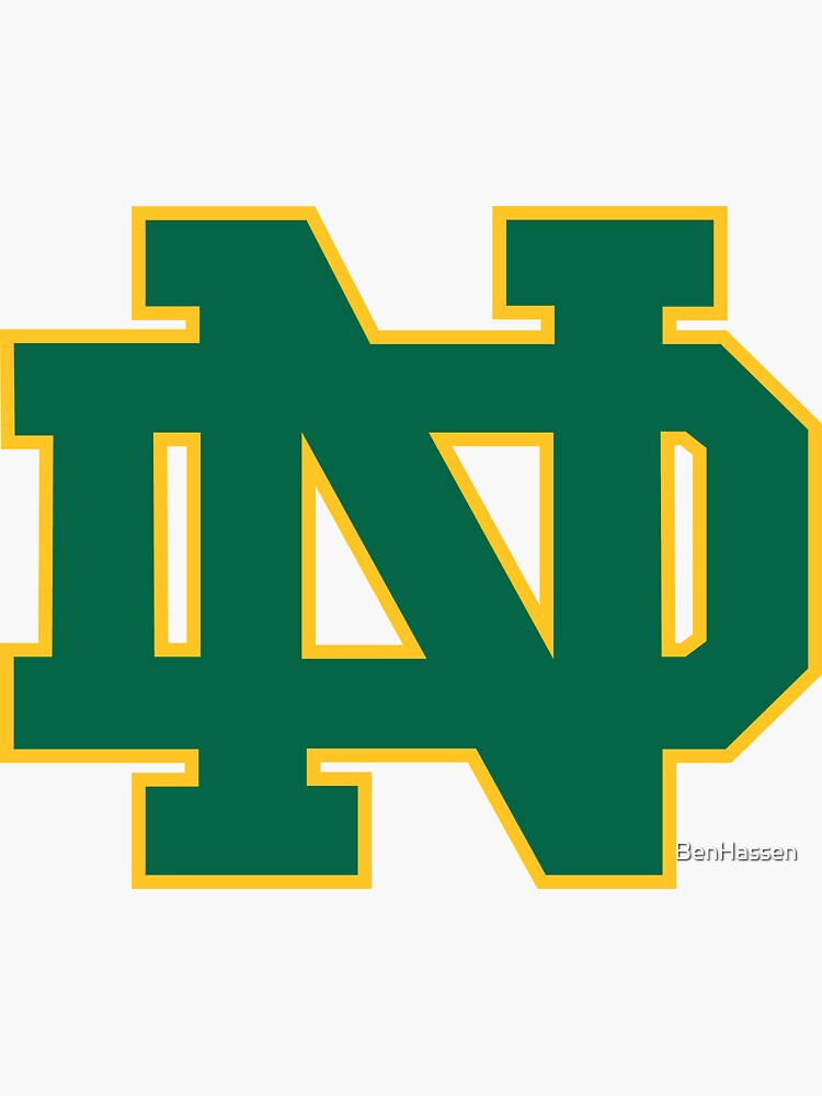 "ND Interlocking " Sticker for Sale by BenHassen | Redbubble