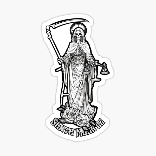 "Santa Muerte with Scales - Saint Death" Sticker for Sale by tracydixon ...