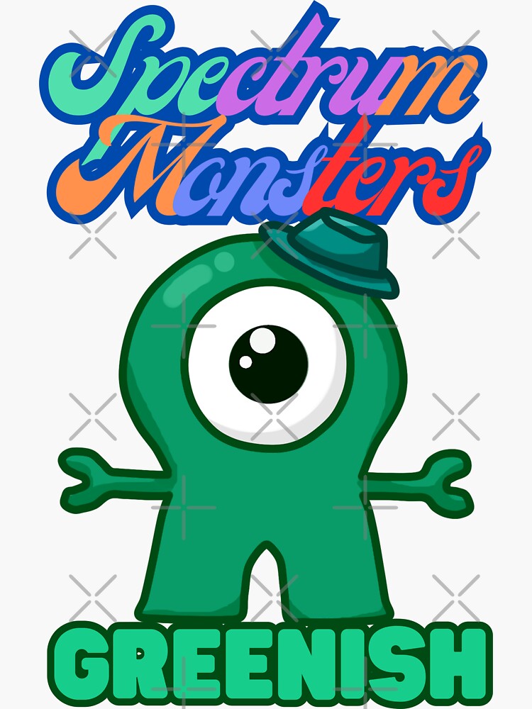 "Spectrum Monsters: The Colors of Friendship" Sticker for Sale by Andy ...