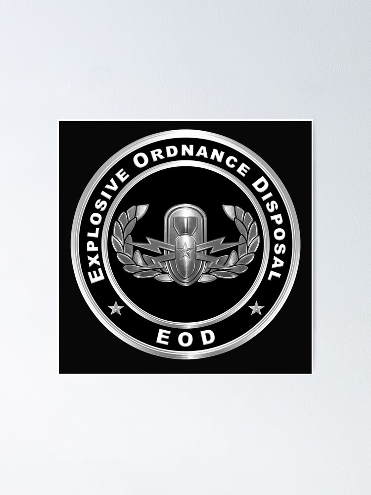 "EOD Senior Badge" Poster for Sale by SoldierAlways | Redbubble