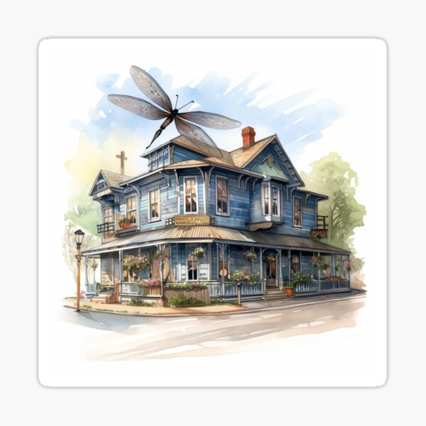 "Dragonfly Inn" Sticker for Sale by Yellow Phant | Redbubble