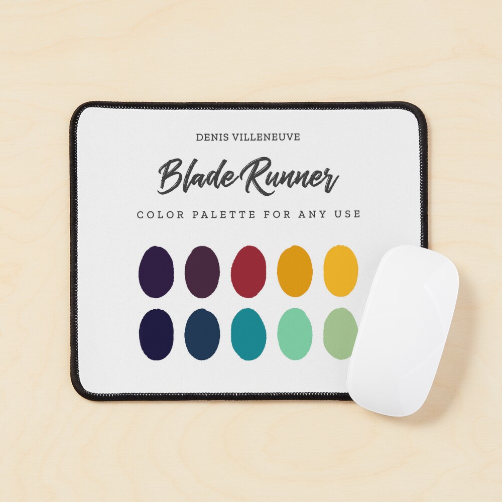 "Denis Villeneuve Blade Runner Movie Color Palette" Sticker for Sale by ...