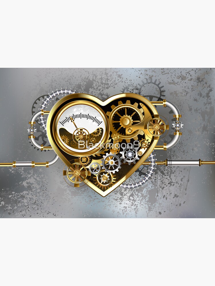 "Steampunk Heart with Manometer" Sticker for Sale by Blackmoon9 | Redbubble
