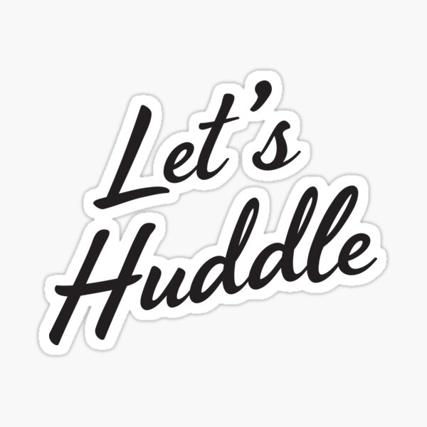 "Lets Huddle" Sticker for Sale by sportsfan | Redbubble