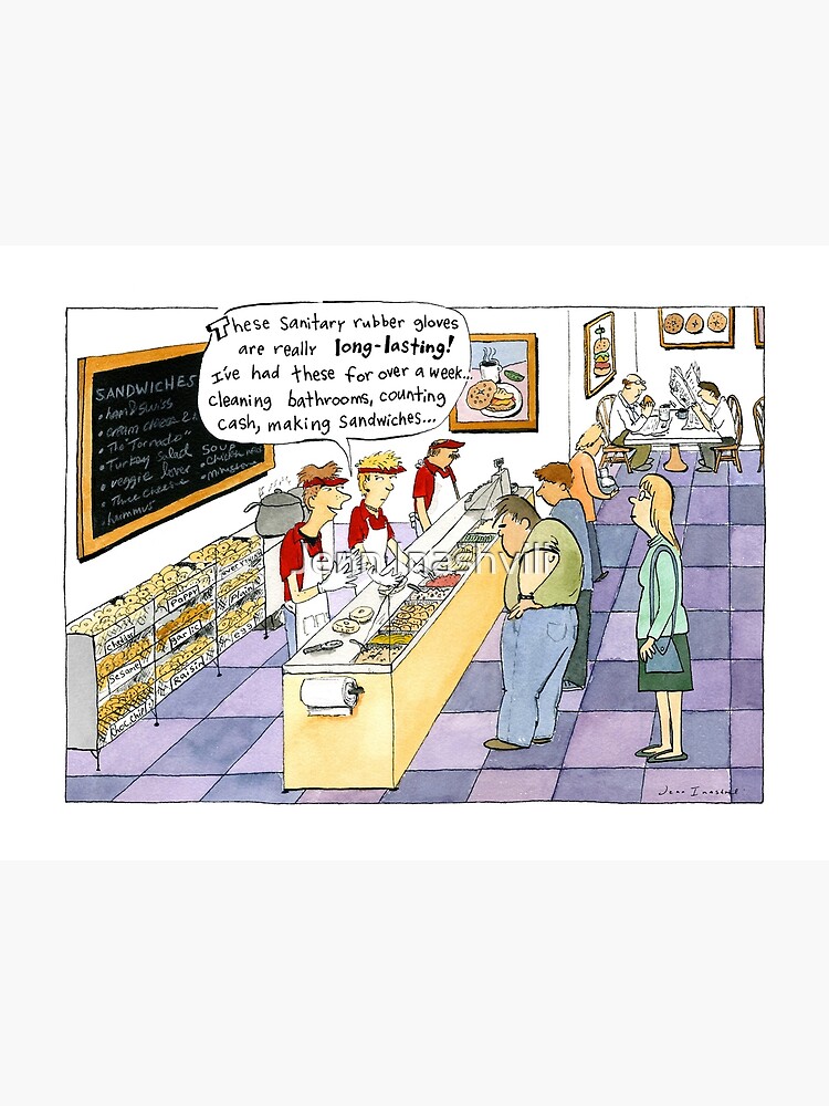 "Sandwich Shop | Funny Gross Cartoon" Art Print by ShortCoffee | Redbubble