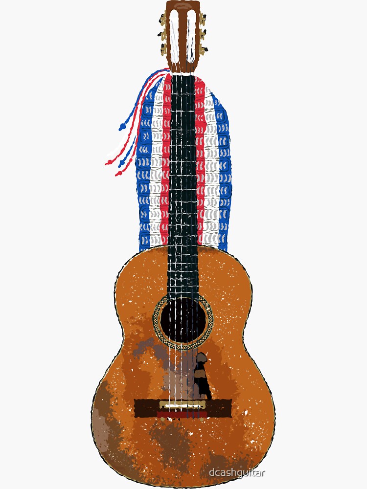 "Willie's Iconic "Trigger" Acoustic Guitar" Sticker for Sale by ...