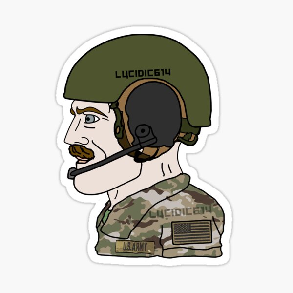 "Chad US Army tanker" Sticker for Sale by Lucidic614 | Redbubble