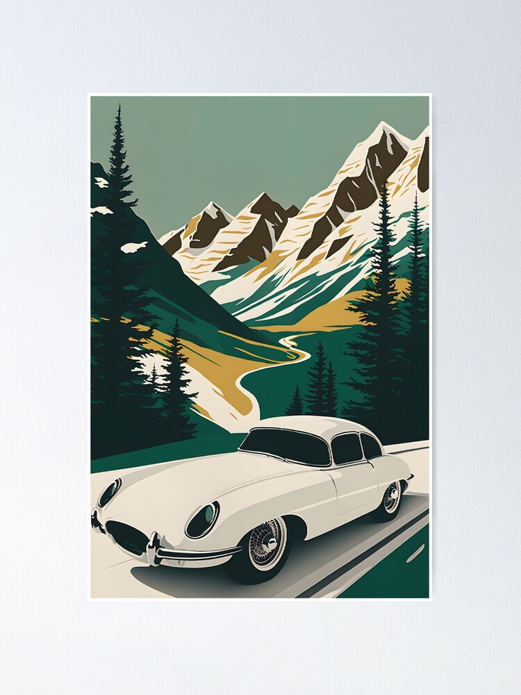 "Jaguar E-Type Poster" Poster for Sale by colbyemmit | Redbubble