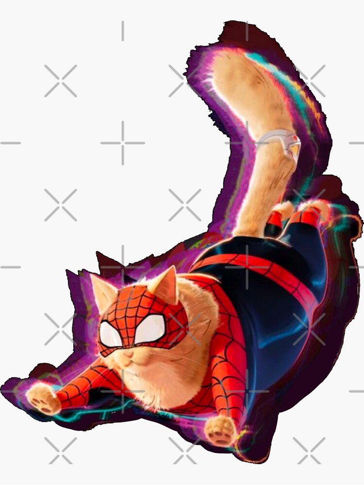 "Spider-Cat from Across the Spider-verse" Sticker for Sale by potass ...