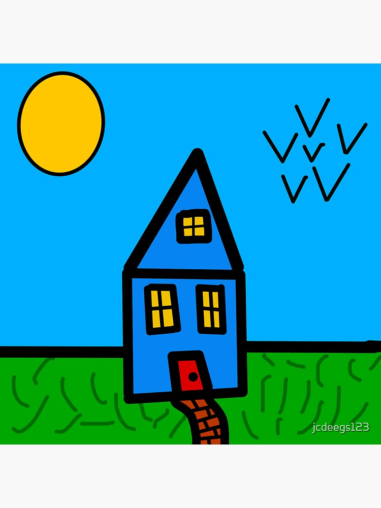 "Childhood house drawing" Sticker for Sale by jcdeegs123 | Redbubble