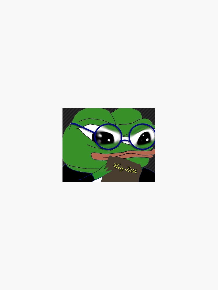 "Pepe Studies the Bible" Sticker for Sale by TheEternalCity | Redbubble