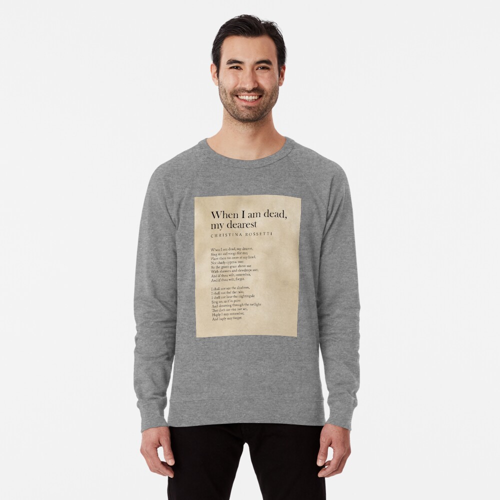 "When I am dead, my dearest, - Christina Rossetti Poem - Literature ...