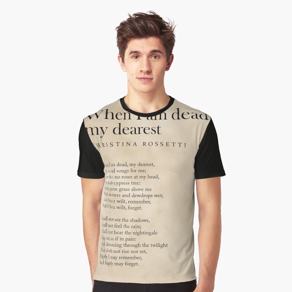 "When I am dead, my dearest, - Christina Rossetti Poem - Literature ...
