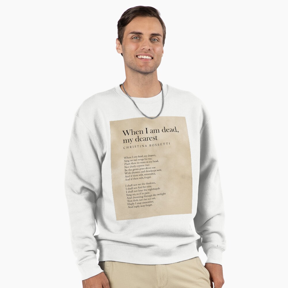 "When I am dead, my dearest, - Christina Rossetti Poem - Literature - Typography Print - Vintage ...