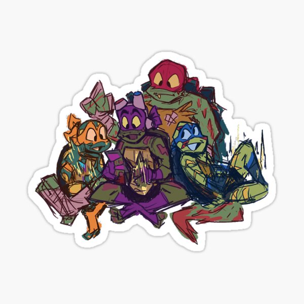 "Rise Of The TMNT cuddle Active" Sticker by trantuyetminh | Redbubble