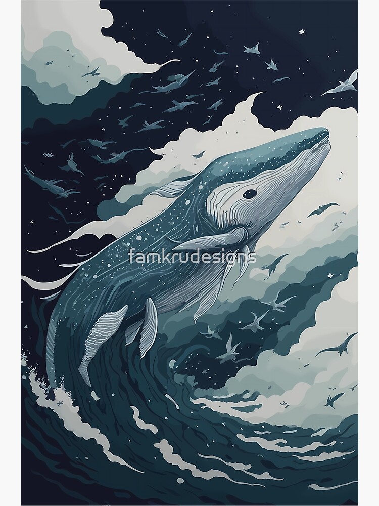 "Dreaming Whale,Wonders of the Sea,Ocean Dreams" Fotodruck von famkrudesigns | Redbubble