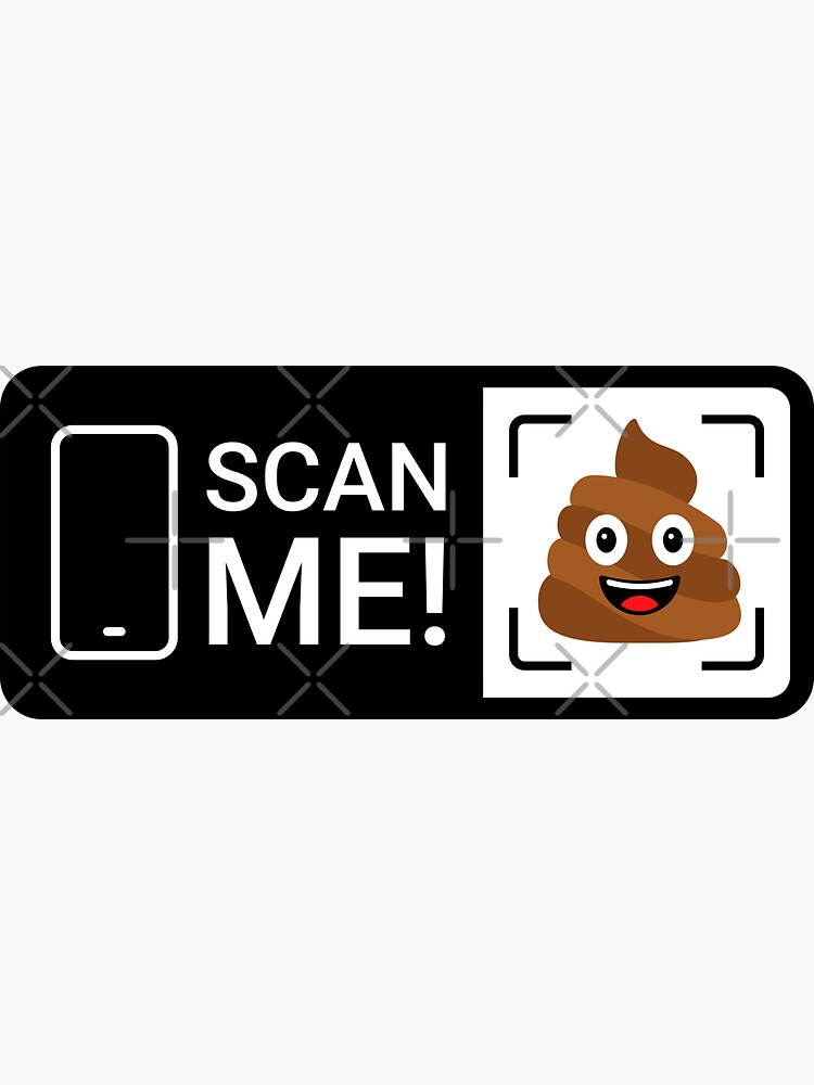 "Funny Qr Code Scan Me" Sticker for Sale by Eolithic | Redbubble