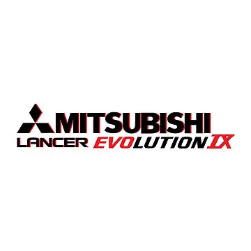 "Mitsubishi Lancer Evolution IX (Black Text)" Sticker for Sale by ...