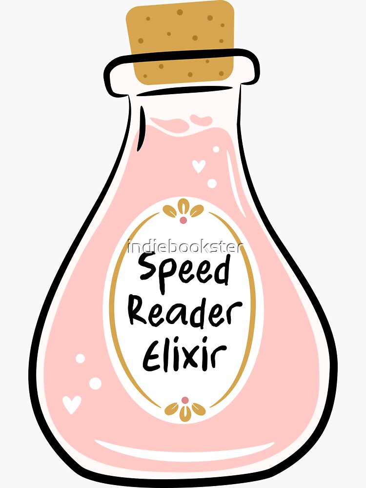 "speed reader elixir" Sticker for Sale by indiebookster | Redbubble