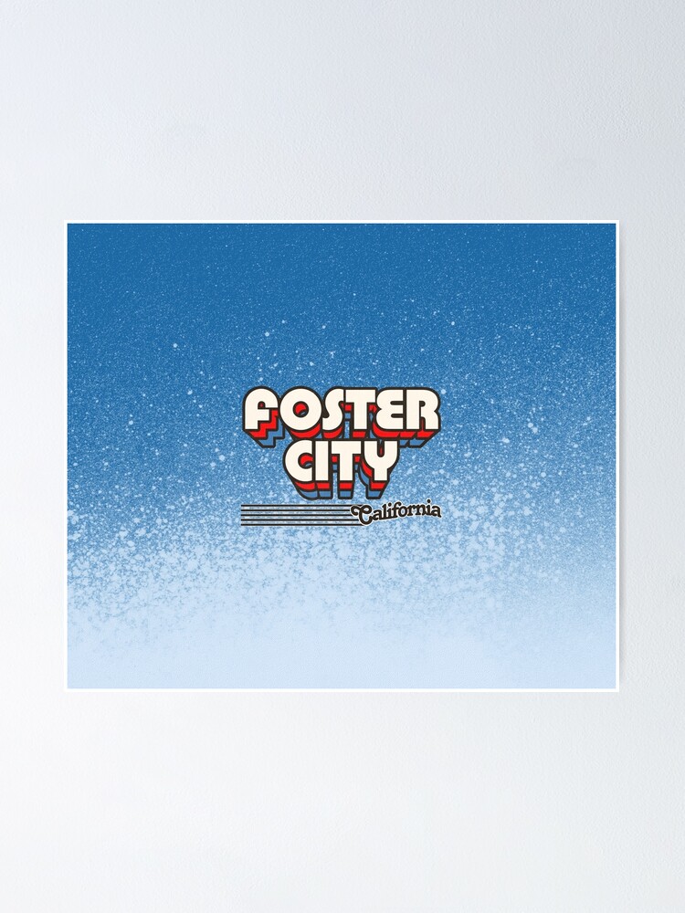 "Foster City, California | Retro Stripes" Poster by retroready | Redbubble