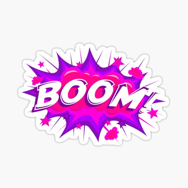 "Boom comic" Sticker by RavoNeo | Redbubble