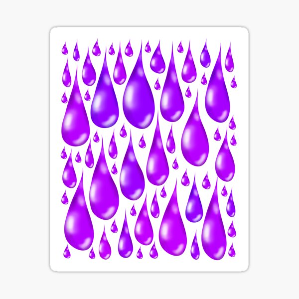 "Ultraviolet Purple Rain Drops" Sticker for Sale by notsniwart | Redbubble
