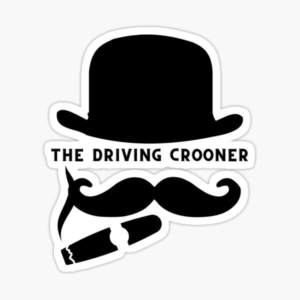 "The Driving Crooner" Sticker for Sale by 14thshop | Redbubble