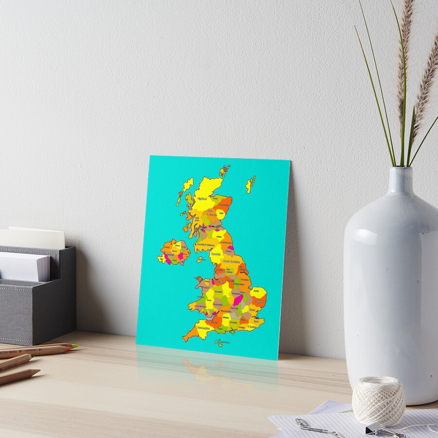 "United Kingdom Map" Sticker for Sale by DusicaP | Redbubble