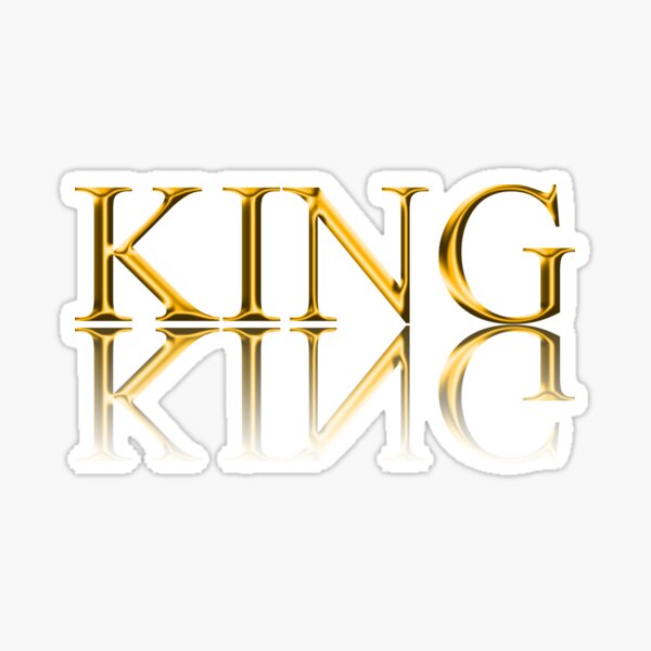 "KING" Sticker for Sale by MBclothing | Redbubble