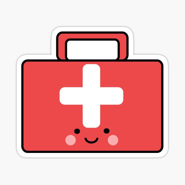 "First-aid box cute medical equipment" Sticker for Sale by ...