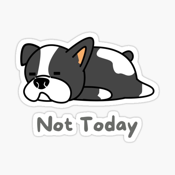 "Not Today" Sticker for Sale by TDS-Designs | Redbubble