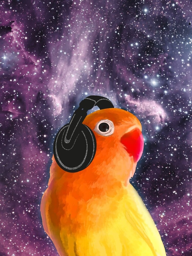 "Lovebird Listening to Music in outer Space" iPhone Case for Sale by sundressed | Redbubble