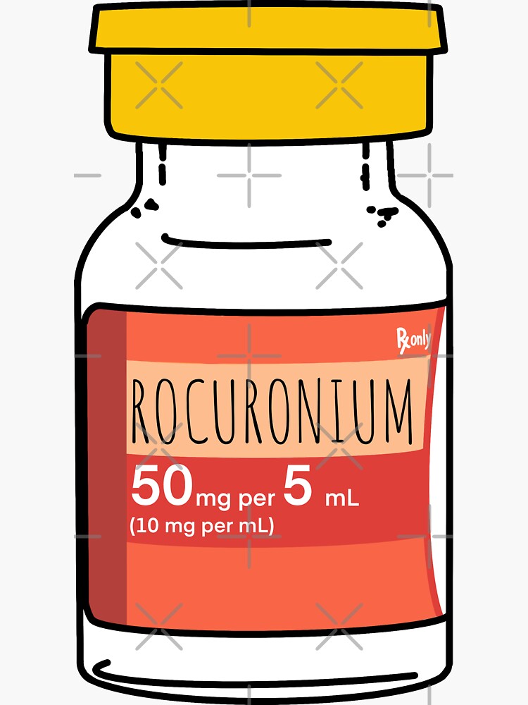 "Rocuronium Vial" Sticker for Sale by spartan-54 | Redbubble