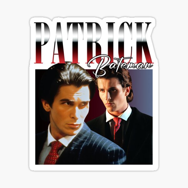 "Patrick Bateman in American Psycho" Sticker for Sale by ear5janice ...