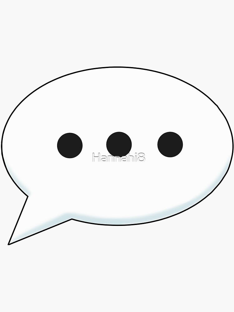 "Ellipsis Comic Balloon." Sticker for Sale by Hannahi8 | Redbubble