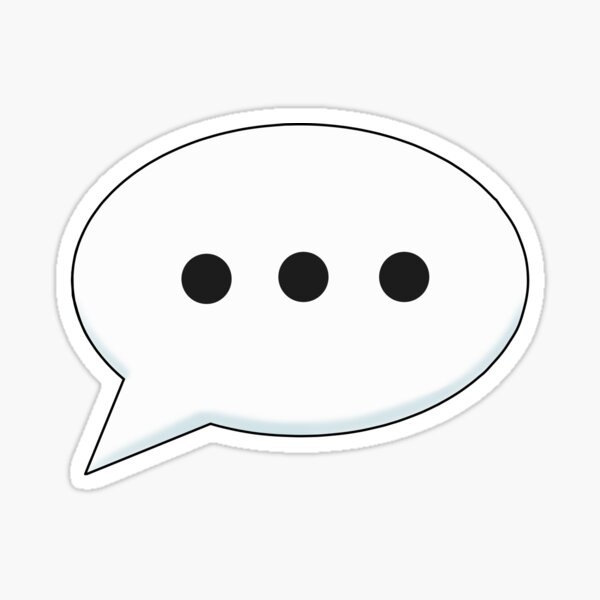 "Ellipsis Comic Balloon." Sticker for Sale by Hannahi8 | Redbubble