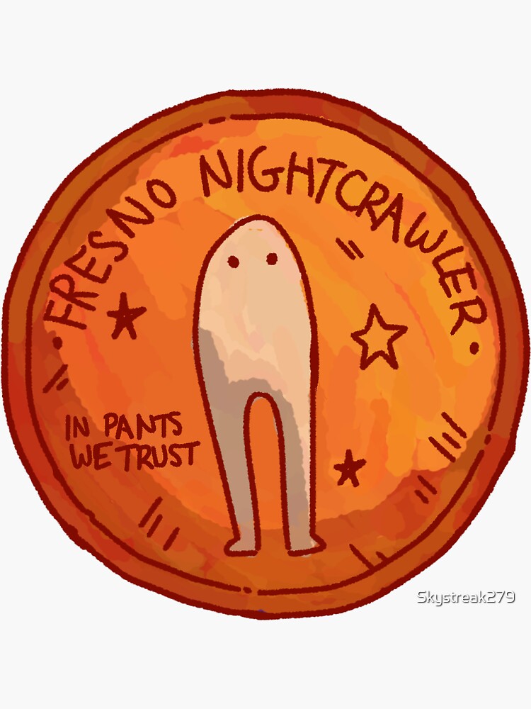 "Fresno Nightcrawler Cryptid Currency" Sticker for Sale by Skystreak279 ...