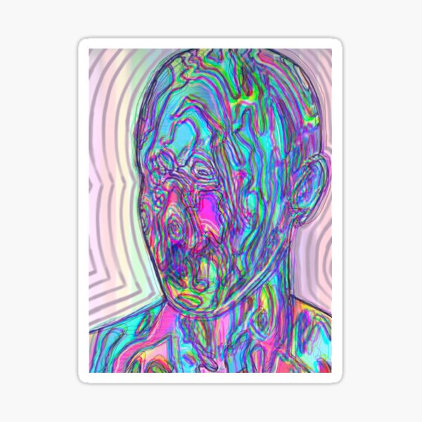"Fuzzy Brain" Sticker for Sale by YandiedCams | Redbubble