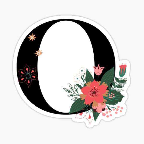 " Monogram O, Letter O, Initial O, Alphabet Design Illustration, Floral ...