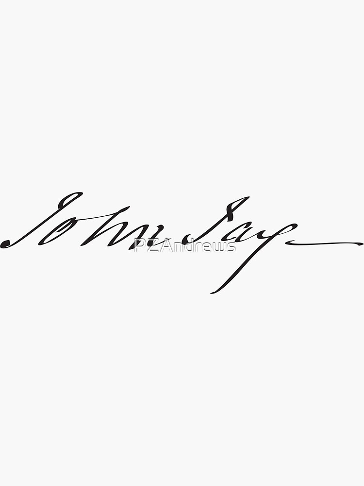 "John Jay signature" Sticker by PZAndrews | Redbubble